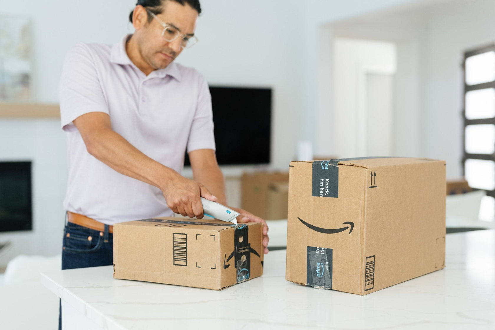 Cutter gatillo retráctil inteligente con mango metálico—Cuchilla Finger ...