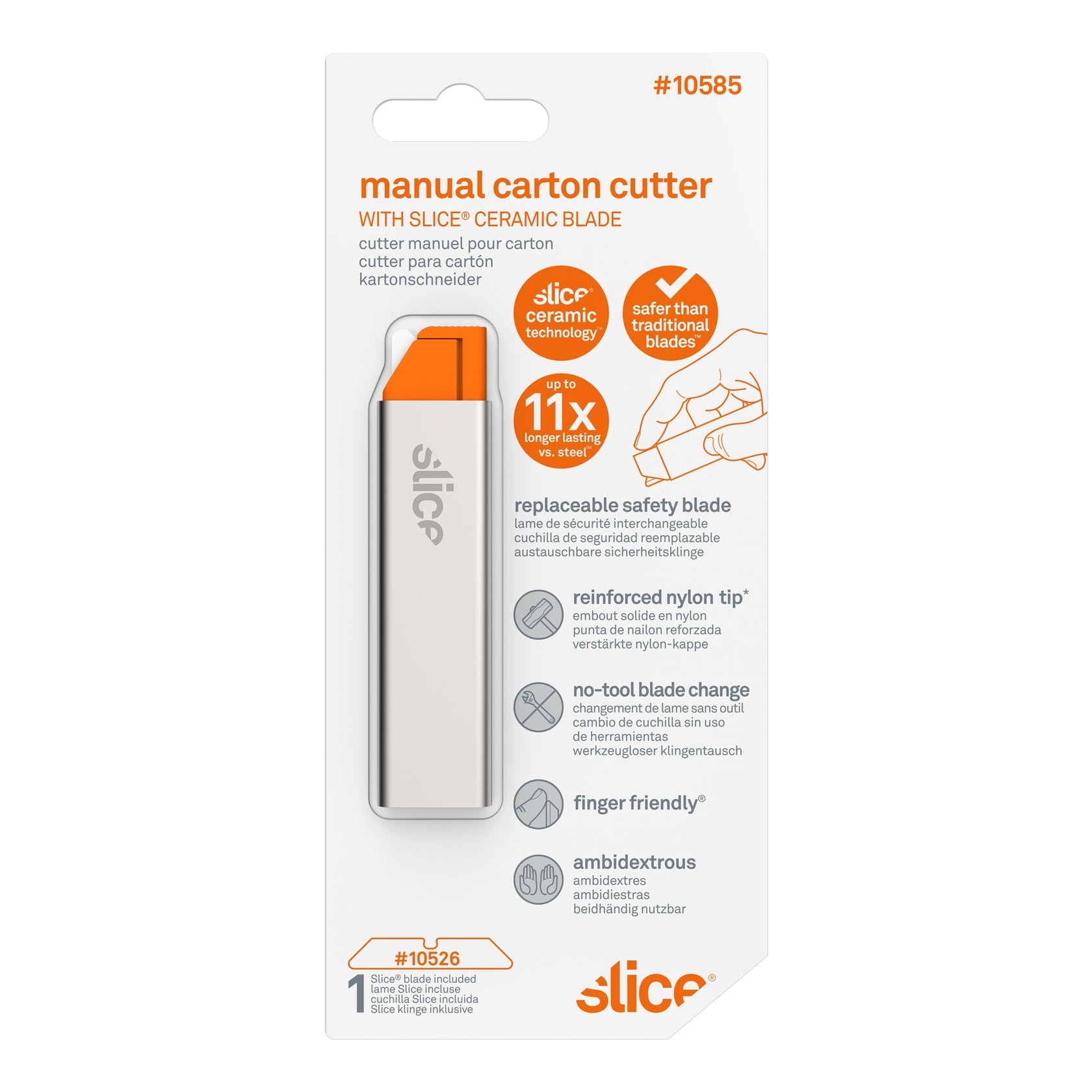 Cutter para cartón con cuchilla finger-friendly® | Slice – Slice Mexico